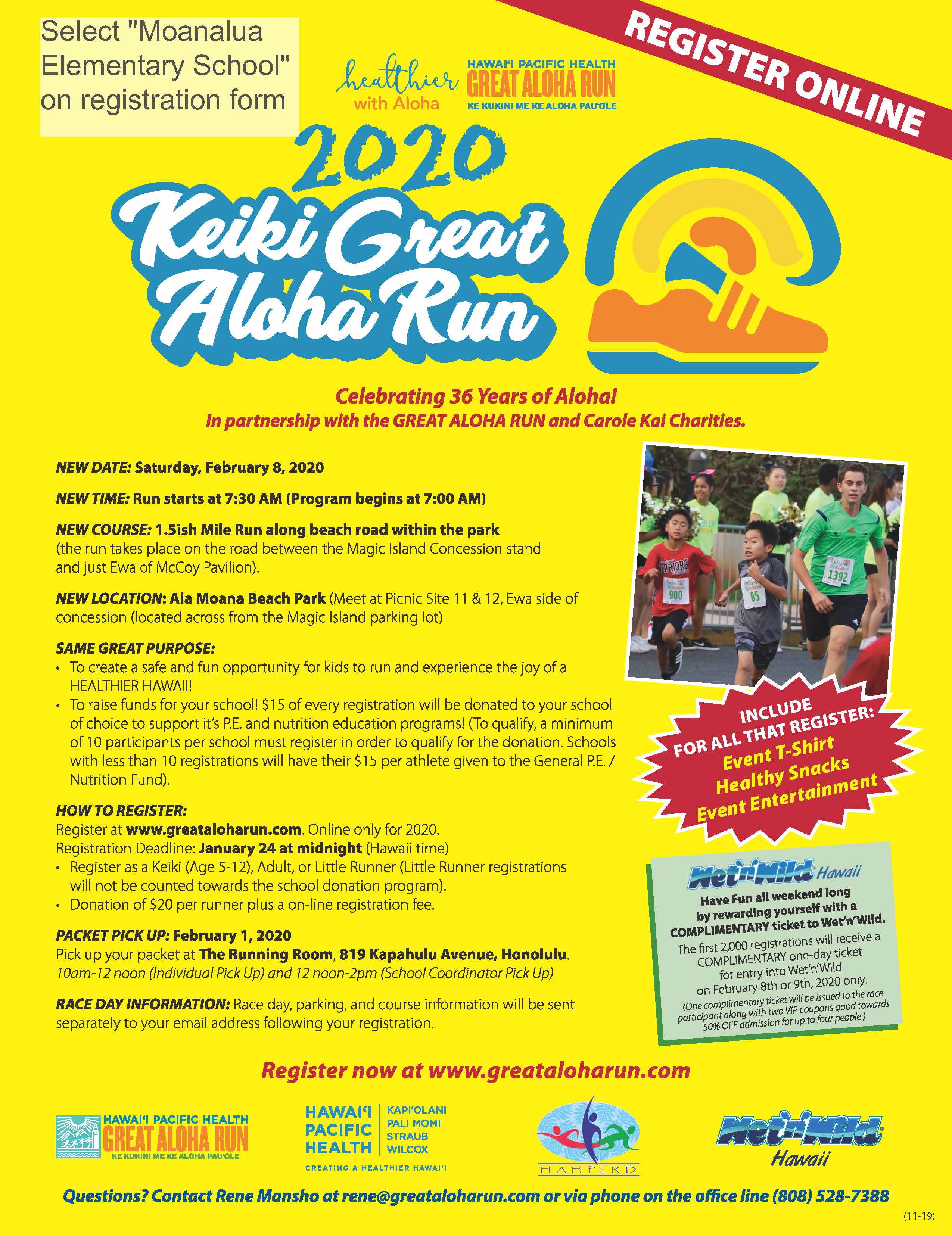 2020 Keiki Great Aloha Run – Moanalua Elementary School PTO