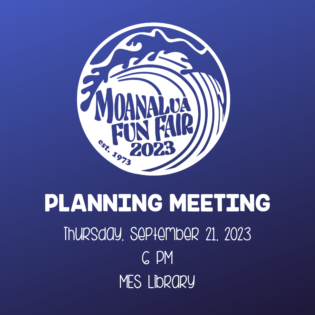 MES Fun Fair Planning Meeting – Moanalua Elementary School PTO