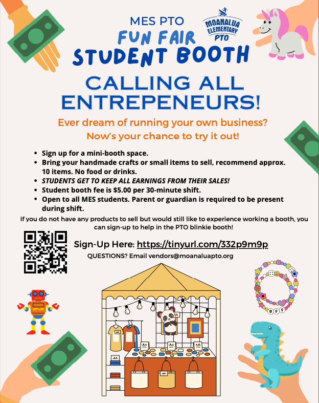 Fun Fair Student Business & Important Due Dates – Moanalua Elementary ...